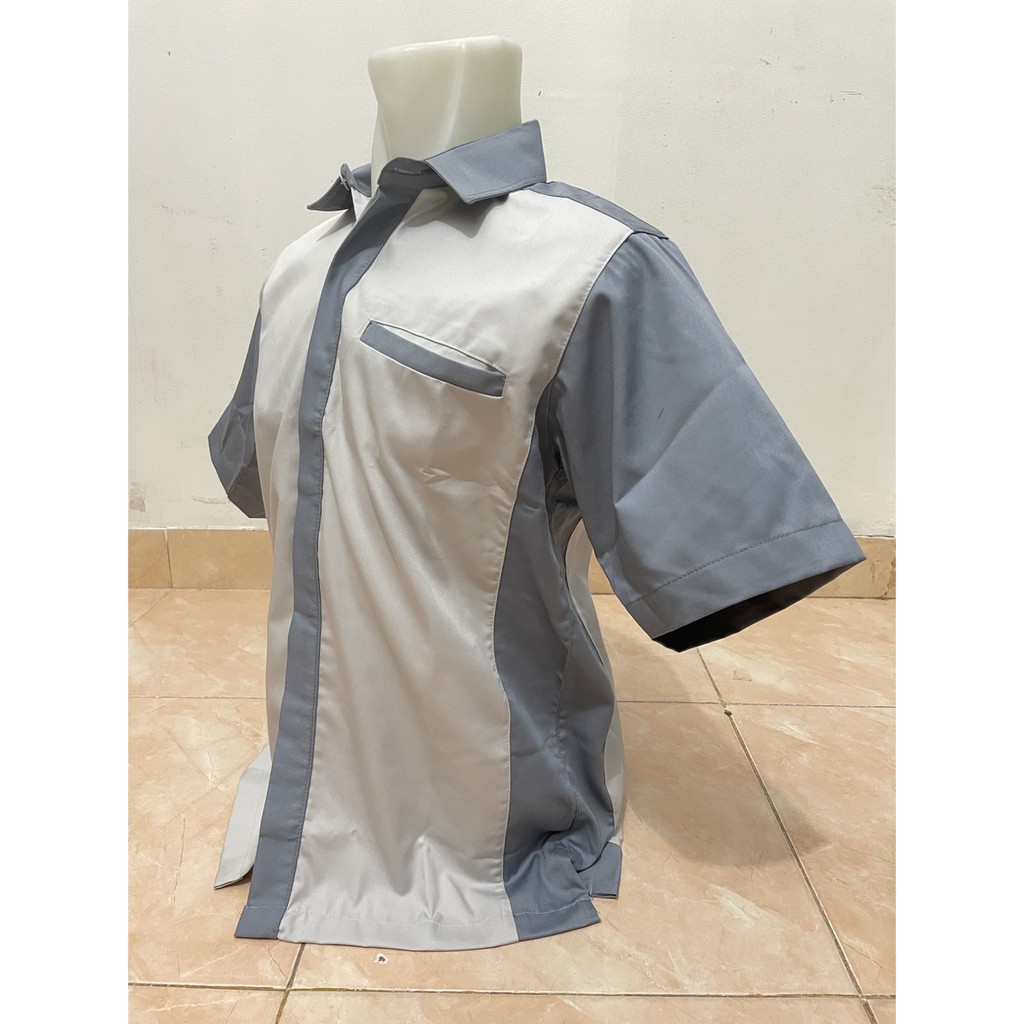 Jual SERAGAM KOMBINASI, KEMEJA SERAGAM, BAJU KERJA, SERAGAM DRILL, BAJU ...