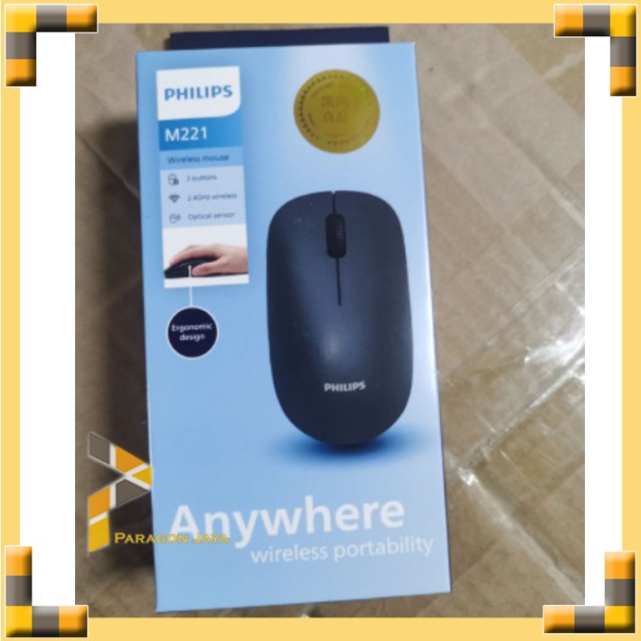 Jual Philips Mouse Mini Silent Wireless Optical 1600DPI SPK7221 M221 ...