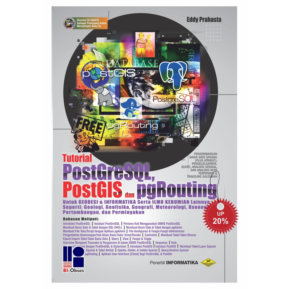 Jual Tutorial PostGreSQL, PostGIS dan pgRouting + CD | Shopee Indonesia