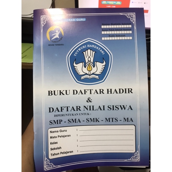Jual Buku Administrasi Guru Daftar Nilai SMP/MTS SMA/MA | Shopee Indonesia