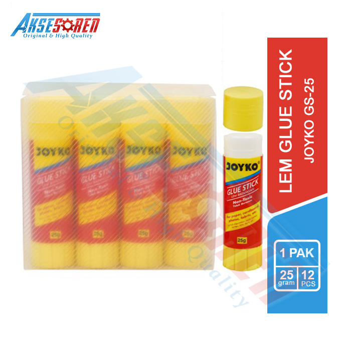 Jual Lem Glue Stick 25 Gram Joyko [GS-25/1 Pack] / Lem Kertas Joyko [12 ...