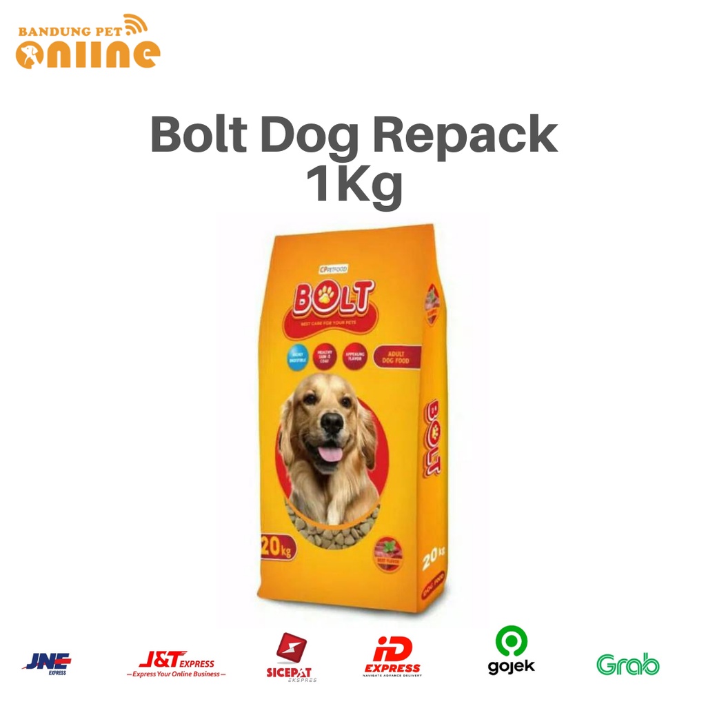 Jual Bolt Dog Repack 1 Kg Dog Food Dry Food Makanan Anjing 1kg | Shopee ...