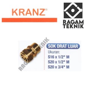 Jual Kranz Sok s16 x 1/2 Male socket rifeng Sambungan Fitting Pipa air ...