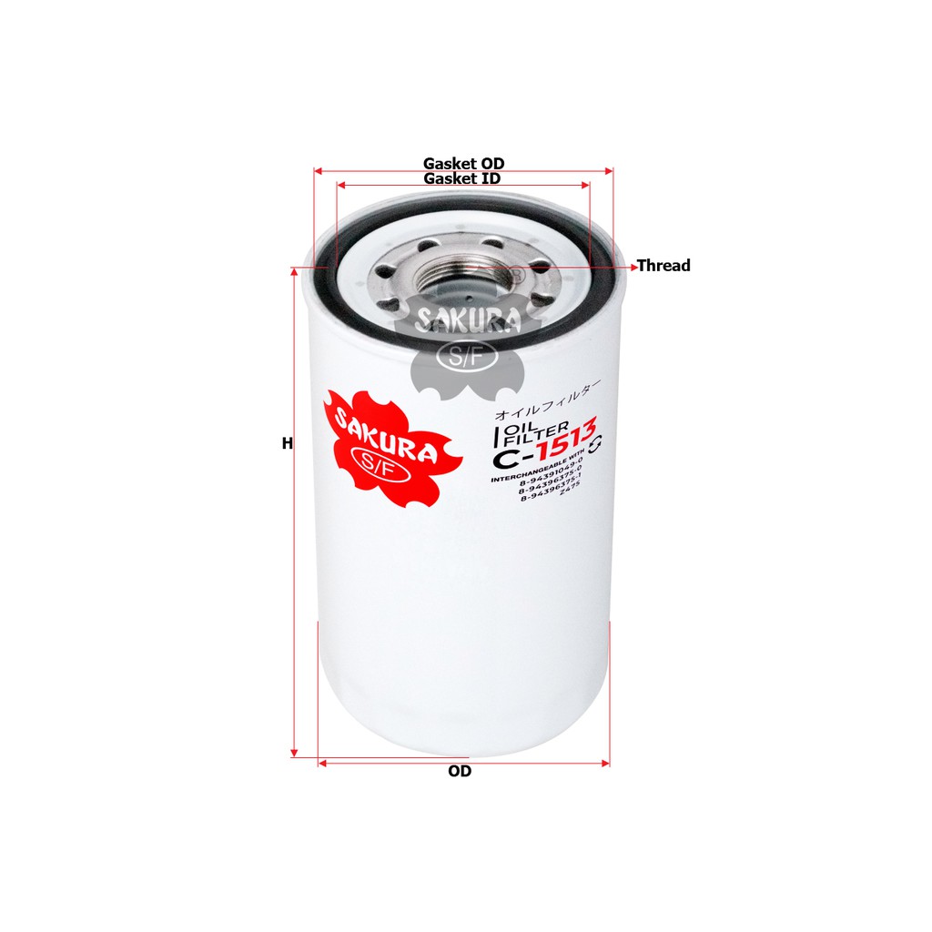 Jual Sakura Filter Oli C-1513 Isuzu Borneo, Isuzu ELF Giga, FVZ, D85ESS ...
