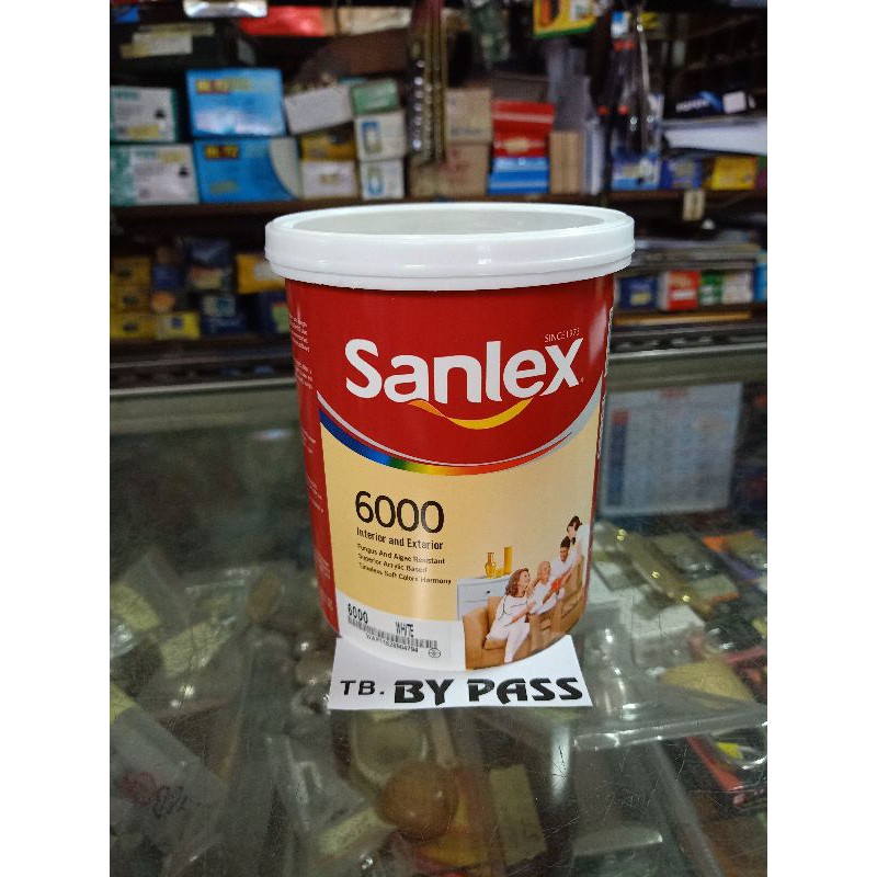 Jual Cat tembok Putih merk Sanlex 6000 kemasan 1 kg ( 6000 White ...