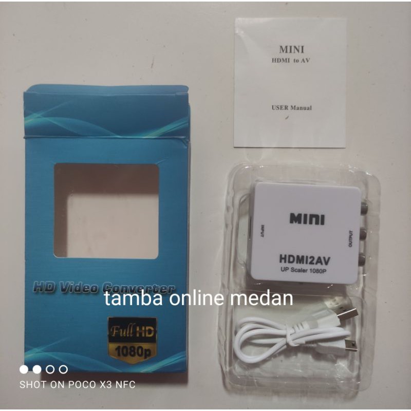 Jual HDMI2AV Converter mini box HDMI to av | Shopee Indonesia