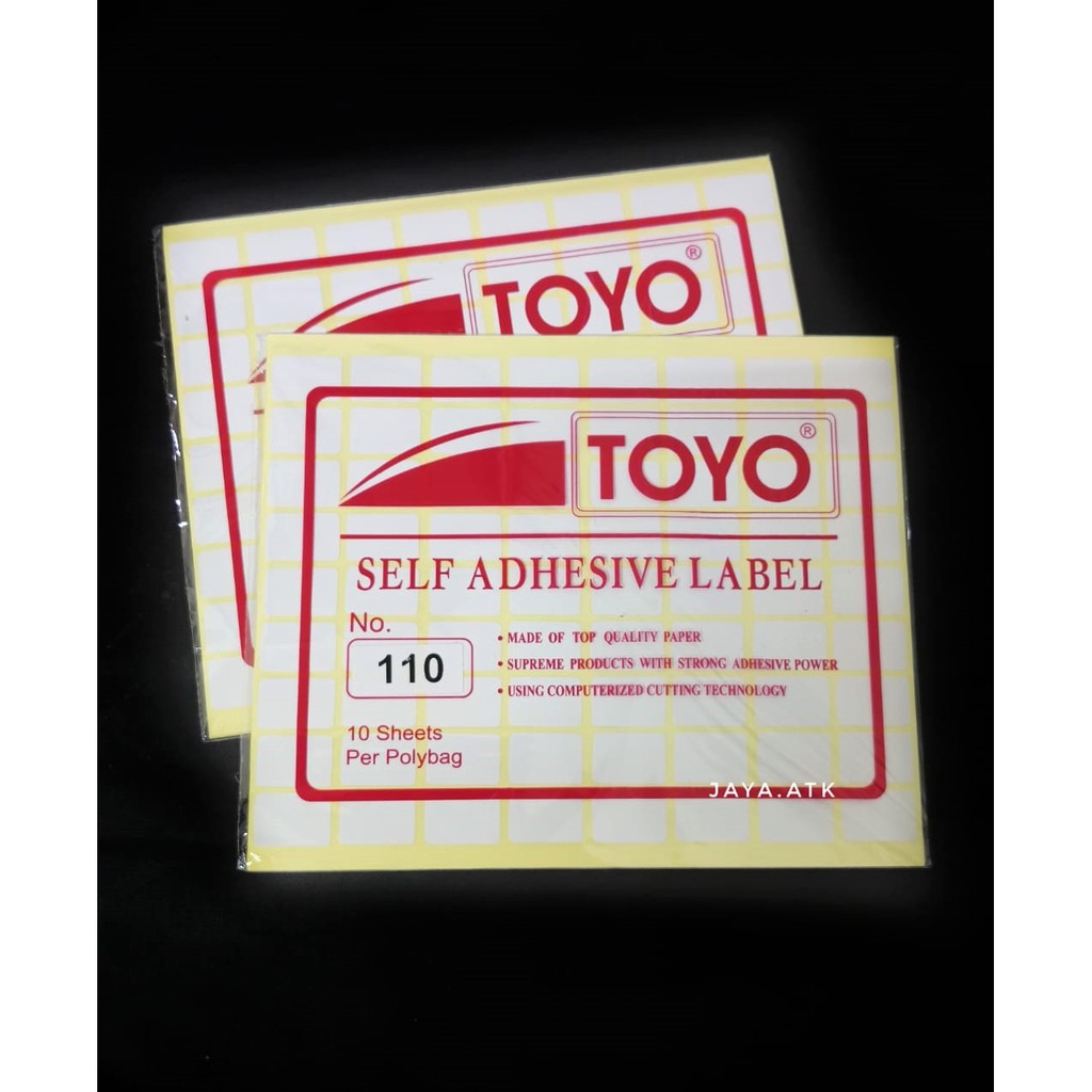 Jual LABEL STIKER NAMA KECIL PUTIH 110 16 X 22 MM TOYO STICKER LABEL 10 ...