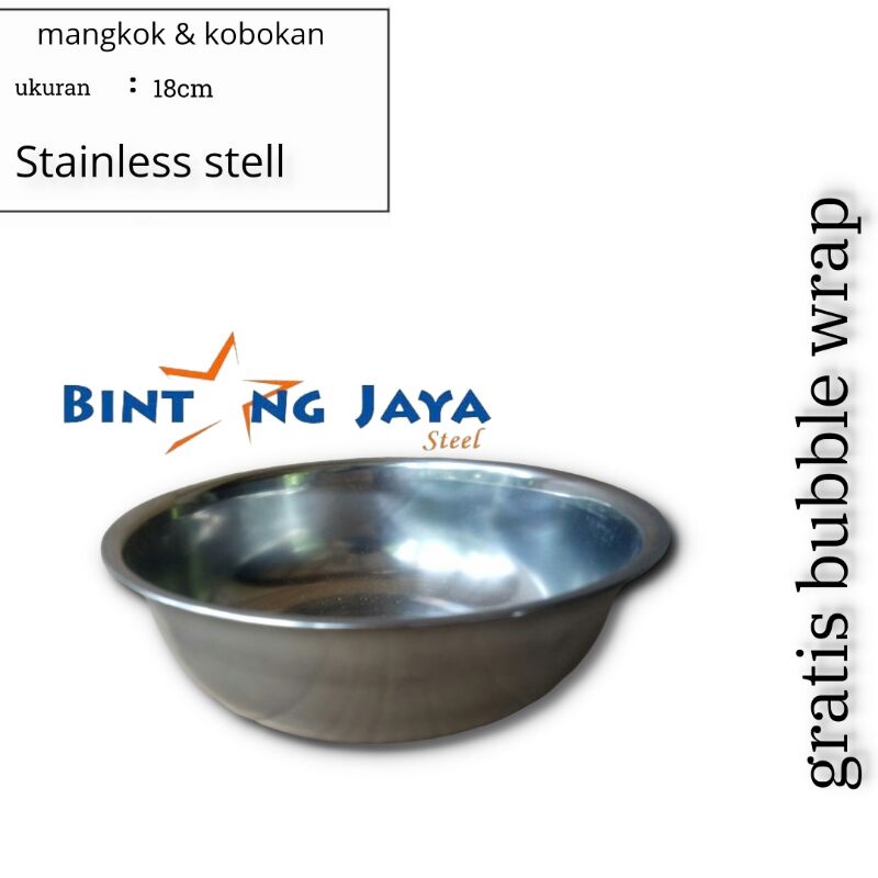 Jual Baskom setainles mangkok kobokan nasi stainless | Shopee Indonesia