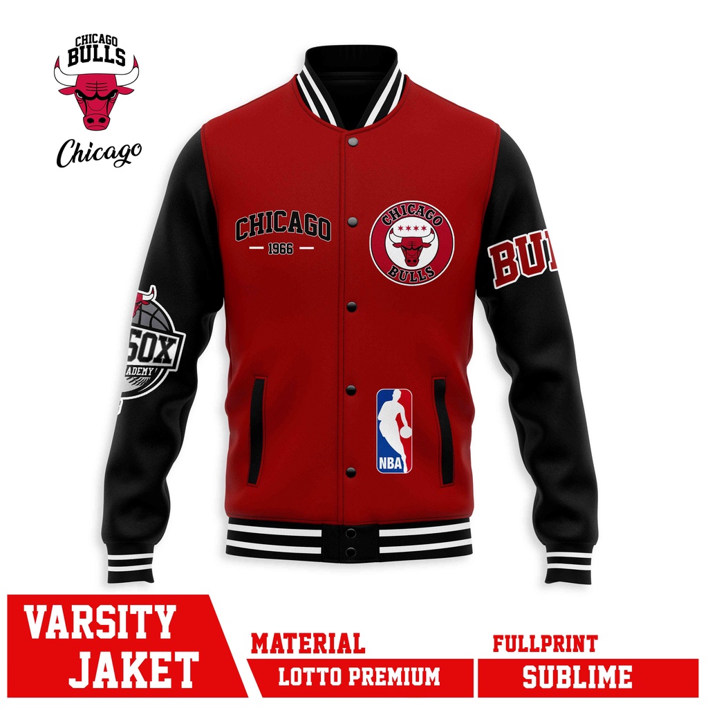 Jual Varsity JACKET CHICAGO BULLS BASKETBALL | Shopee Indonesia