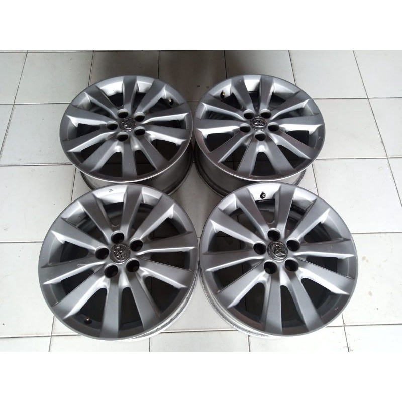 Jual velg Original mobil Toyota Altis Ring 16 pcd 5x100 lebar 6,5 ET 39 ...