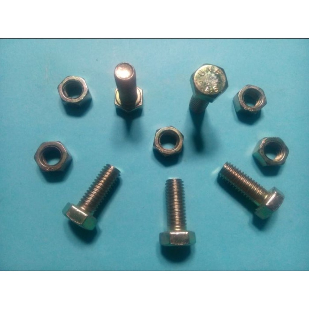 Jual MUR BAUT 8 X 20 MM | MUR BAUT SIKU RAK LUBANG | Shopee Indonesia