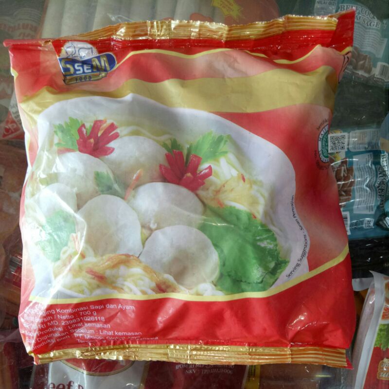 Jual Essem Bakso Kombinasi Daging Sapi Dan Sapi Isi 50 700gr | Shopee ...