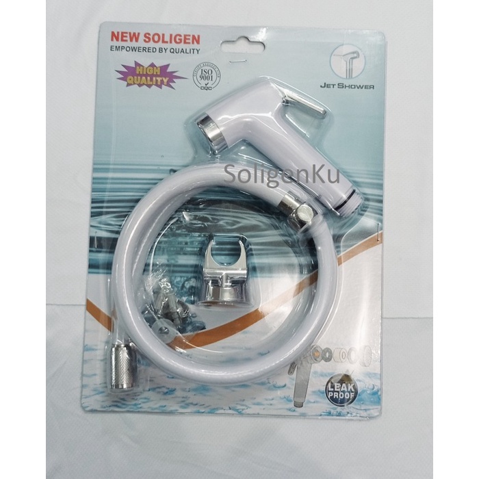 Jual new Jet Shower Toilet Bidet Kloset Cebok Soligen Slg Putih Ivory Chrome | Shopee Indonesia