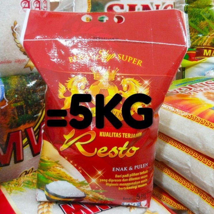 Jual BERAS RESTAURANT SUPER QUALITY CAP RESTO 5KG 10KG 20KG MURAHH ...