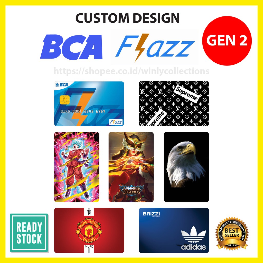 Jual CUSTOM BCA FLAZZ BEBAS EMONEY ETOLL E-MONEY DESIGN CUSTOM BEBAS ...