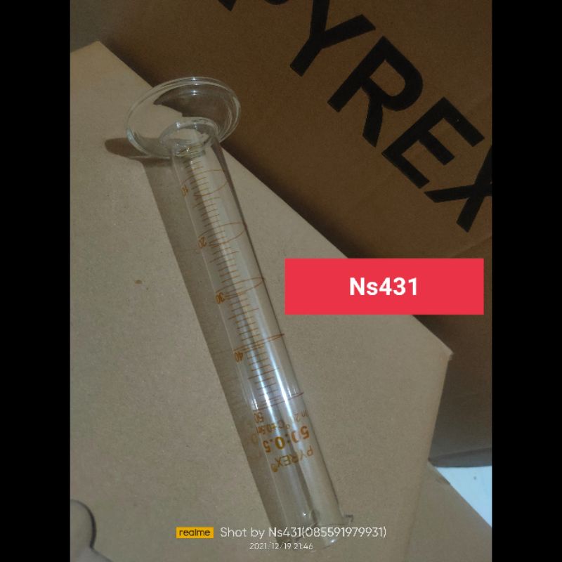 Jual measuring cylinder 50ml pyrex / gelas ukur 50 ml pyrex | Shopee ...