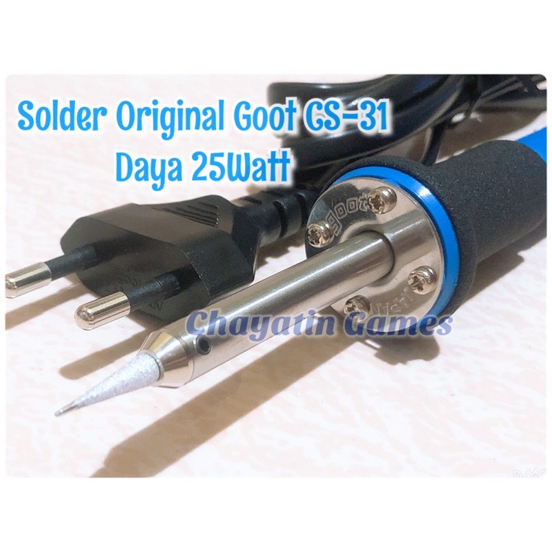 Jual SOLDER ORIGINAL GOOT Type CS-31 / CS 31 / CS31 25 Watt | Shopee ...