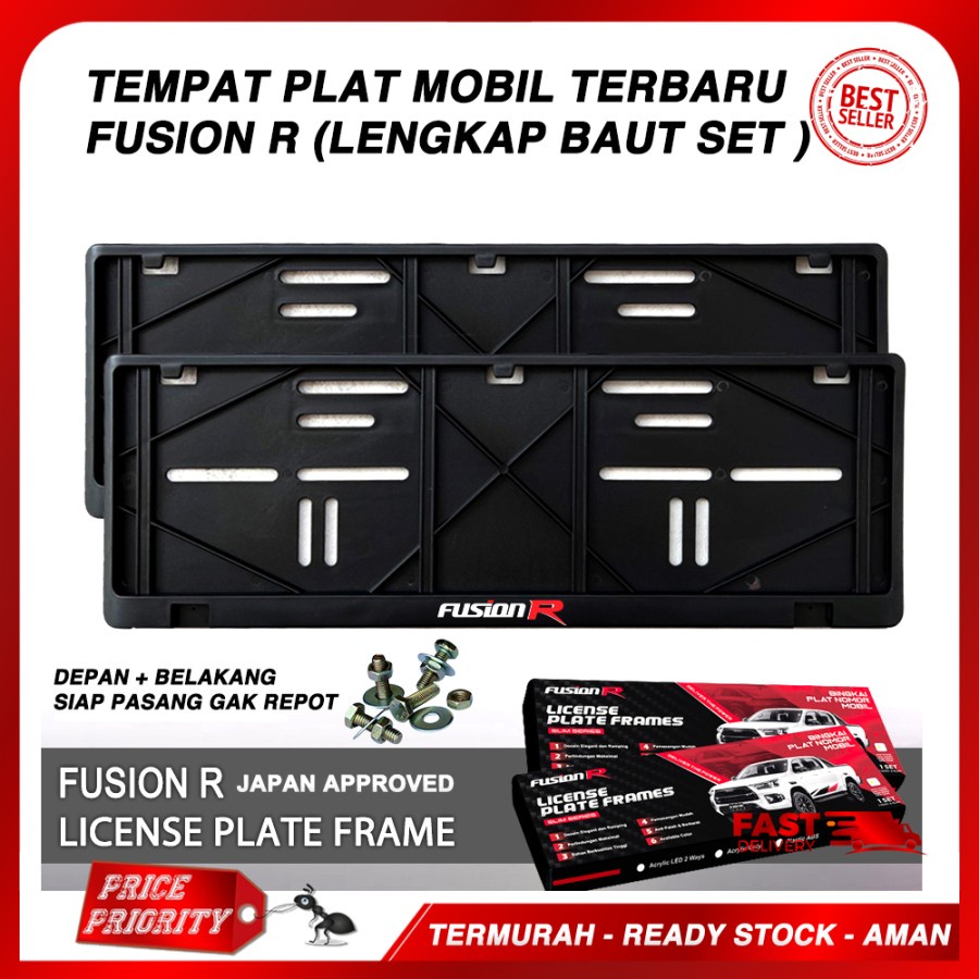 Jual FUSION R Tatakan Dudukan Tempat Cover Plat Nomor Mobil Lengkap ...