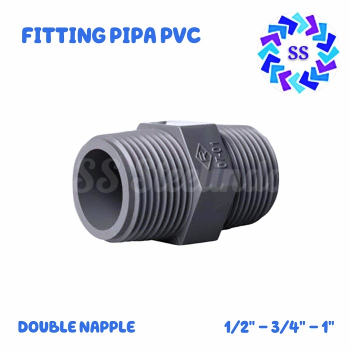 Jual FITTING-SAMBUNGAN PIPA PVC RUCIKA-POWER DOUBLE DRAT LUAR (NAPPLE ...
