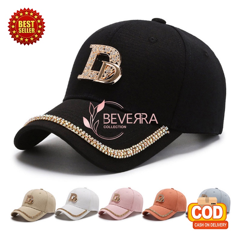 Jual Topi Baseball Pria Wanita Double D Manik Kristal Casual Cap Sport ...