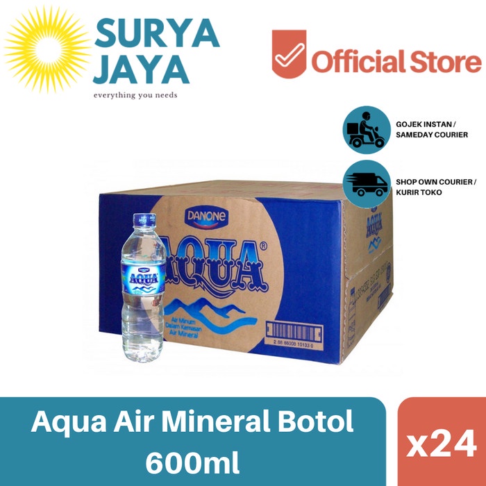 Jual Distributor Air Aqua Botol Dus 600ml (isi 24pcs) -Air Mineral Dus ...