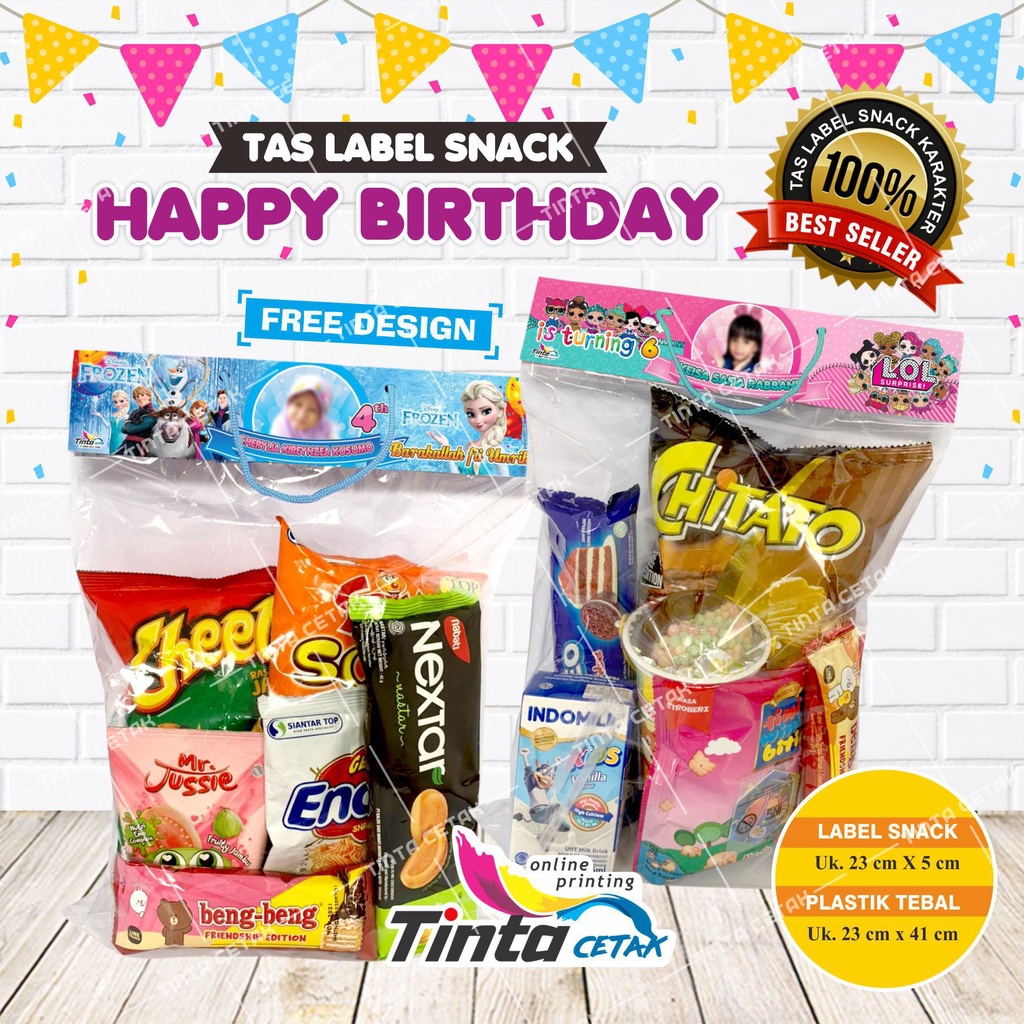 Jual Label Snack Ulang Tahun Custom | Shopee Indonesia