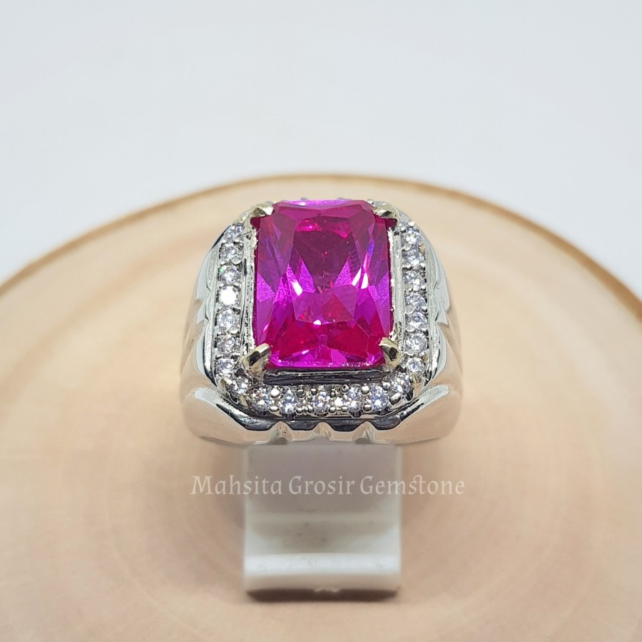 Jual Cincin batu Merah Siam Rose Mewah Dan Berkualitas | Shopee Indonesia