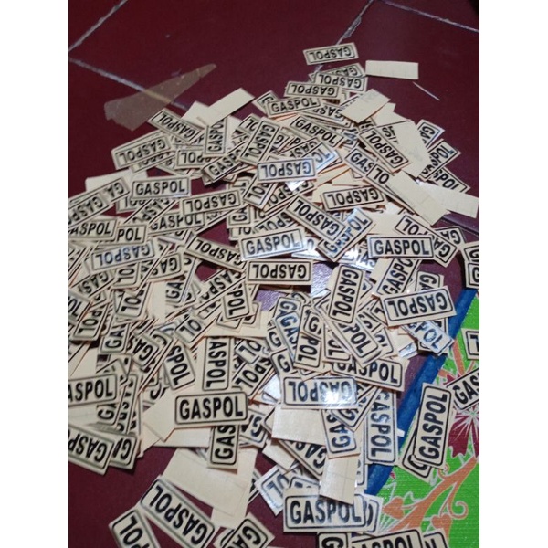 Jual cutting stiker GASPOL STIKER GASPOL transparan | Shopee Indonesia