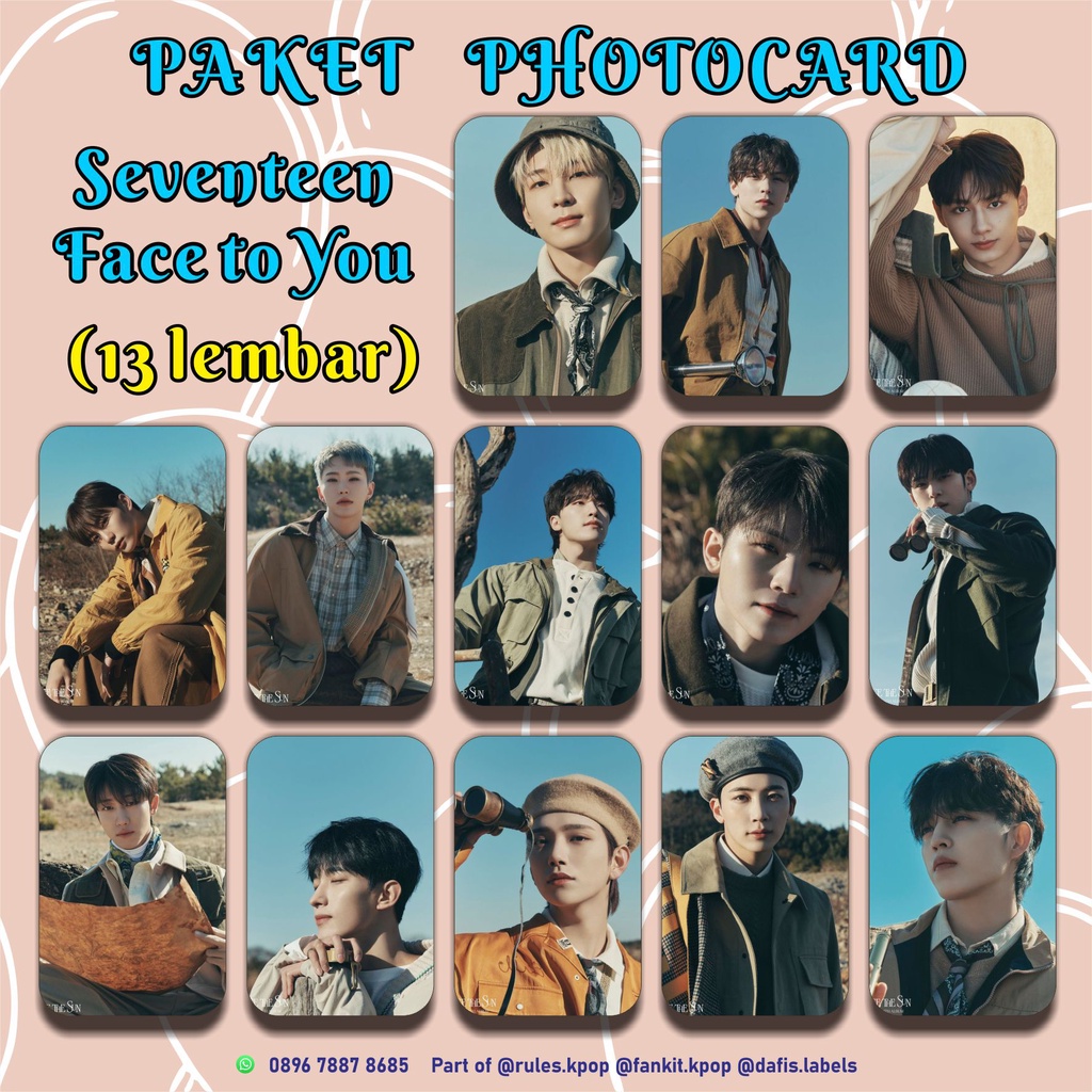 Jual 13 Lembar - PAKET PHOTOCARD SEVENTEEN FACE THE SUN PAKET PHOTO CARD SEVENTEEN JAPAN ALBUM ...