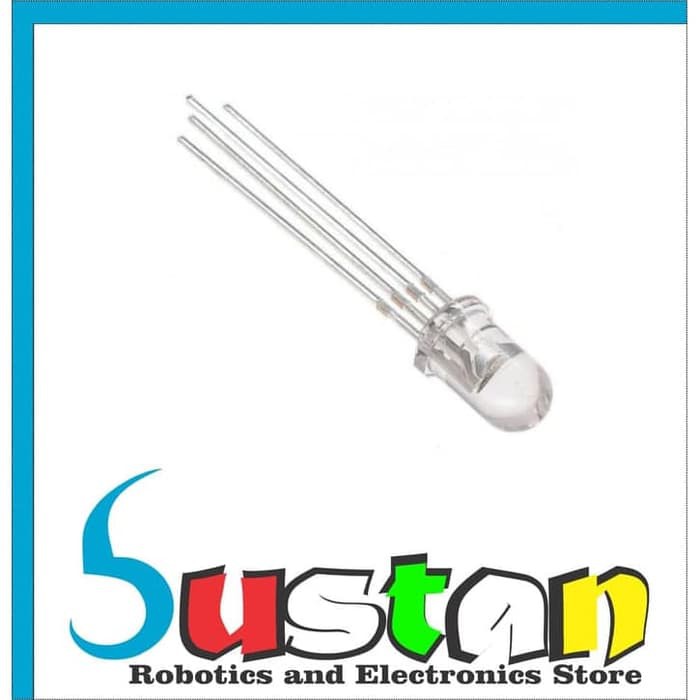 Jual LED RGB 5MM 4P Diffused Common Anode Multi Tricolour Clear ...