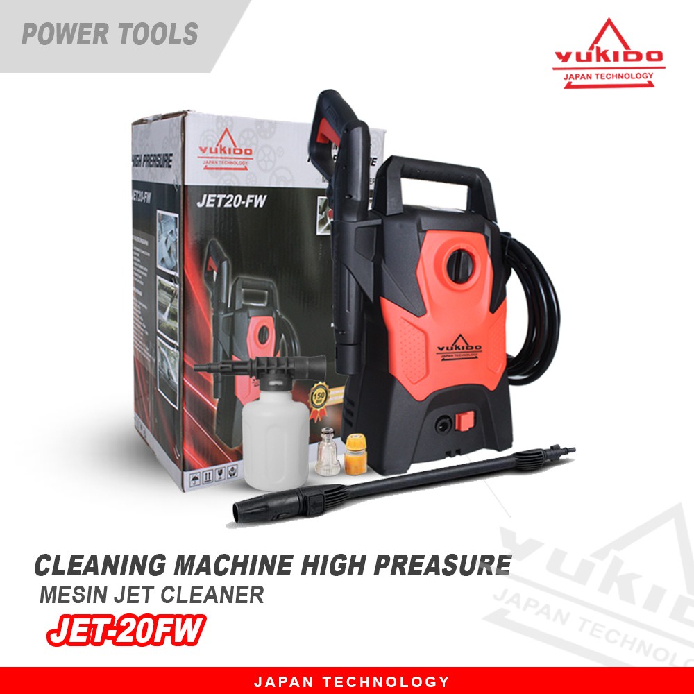 Jual YUKIDO HIGH PRESSURE / MESIN JET CLEANER 120 BAR / MESIN CUCI MOTOR MOBIL | Shopee Indonesia