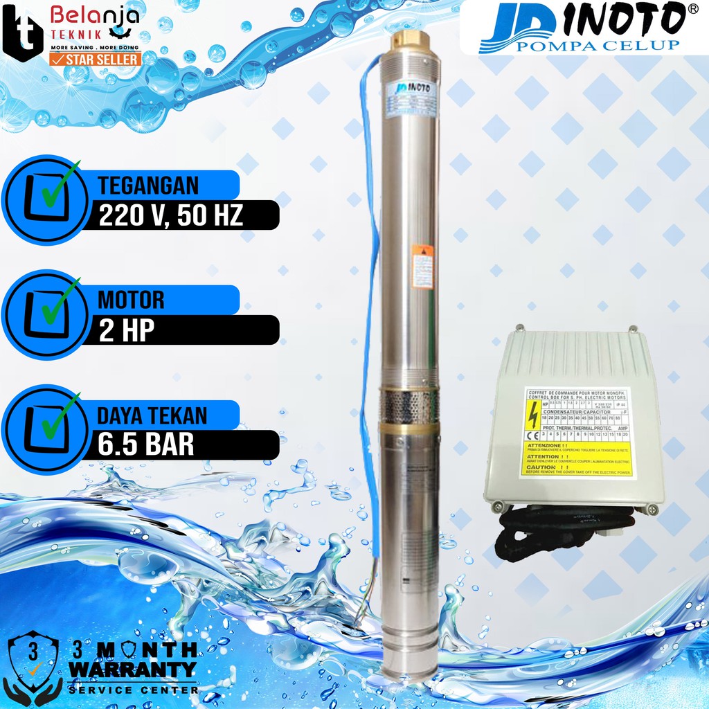 Jual Inoto Pompa Satelite Otomatis 2 HP 1.5 Inch Pompa Submersible 1500 ...