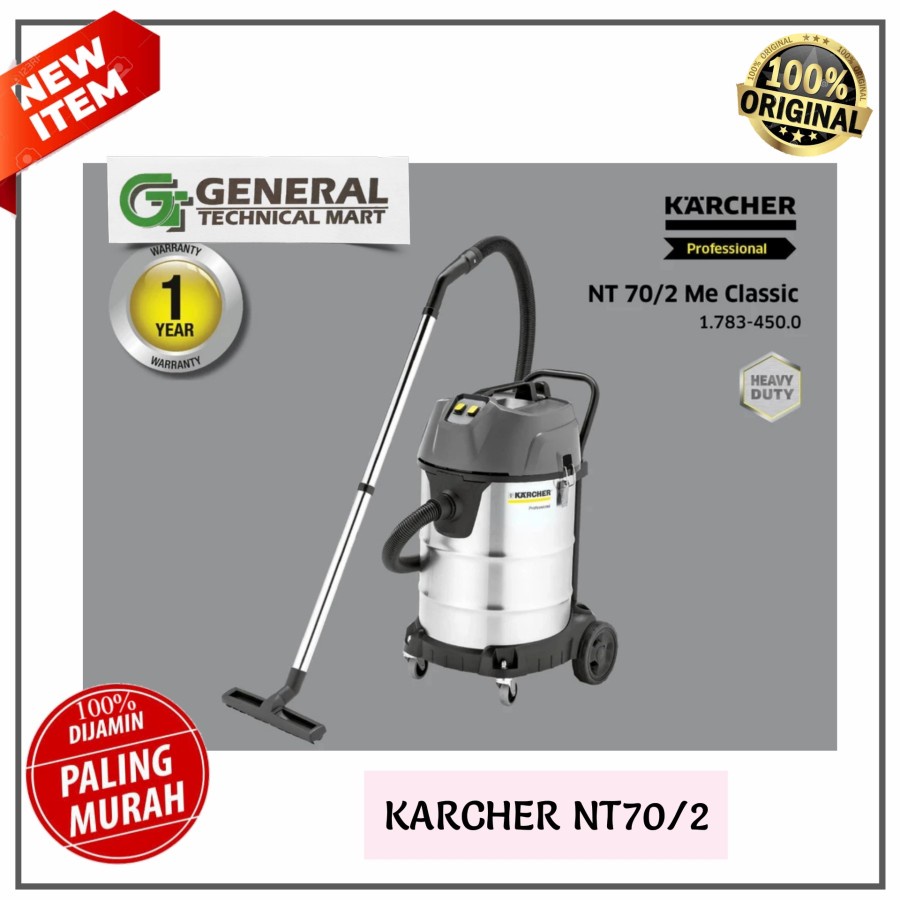 Jual Mesin Vacuum Cleaner KARCHER NT70/2 Me Classic NT 70/2 Me Professional | Shopee Indonesia