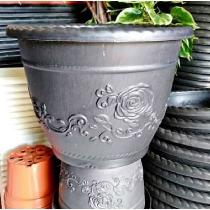 Jual POT PLASTIK GLORY 40 CM HITAM / POT TANAMAN / POT BUNGA | Shopee ...