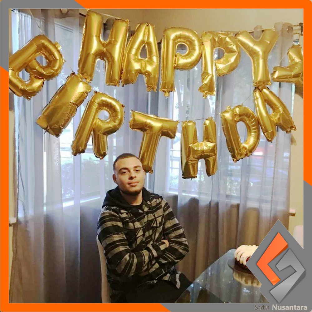 Jual SN-C390 Balon Foil Huruf Gold A-Z Balon Foil Angka 0-9 / Ballon ...