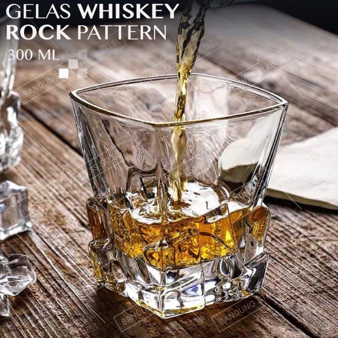 Jual Gelas Whiskey Glass Kaca Whisky crystal Air Minum beer bir vodka 300ML | Shopee Indonesia