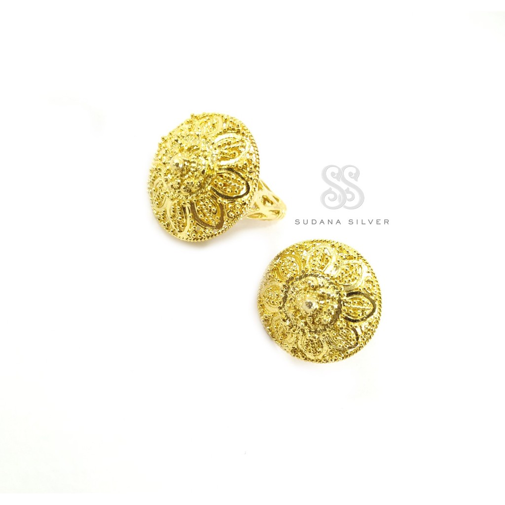 Jual Subeng Giwang Anting Polos Alpaka Gold Bali | Shopee Indonesia