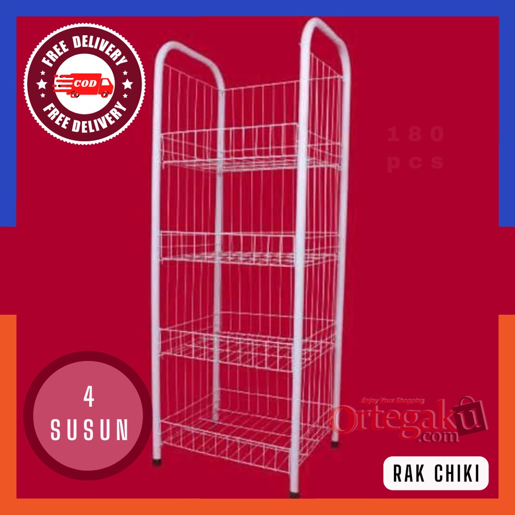 Jual RAK CHIKI JUMBO 4 SUSUN SERBAGUNA | TEMPAT SNACK JAJANAN WARUNG ...