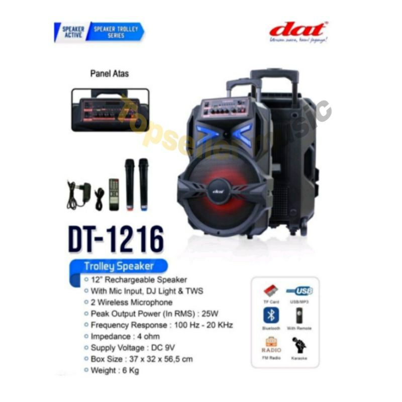 Jual Speaker DAT Trolley 12inch DT-1216 / DT 1210 | Shopee Indonesia