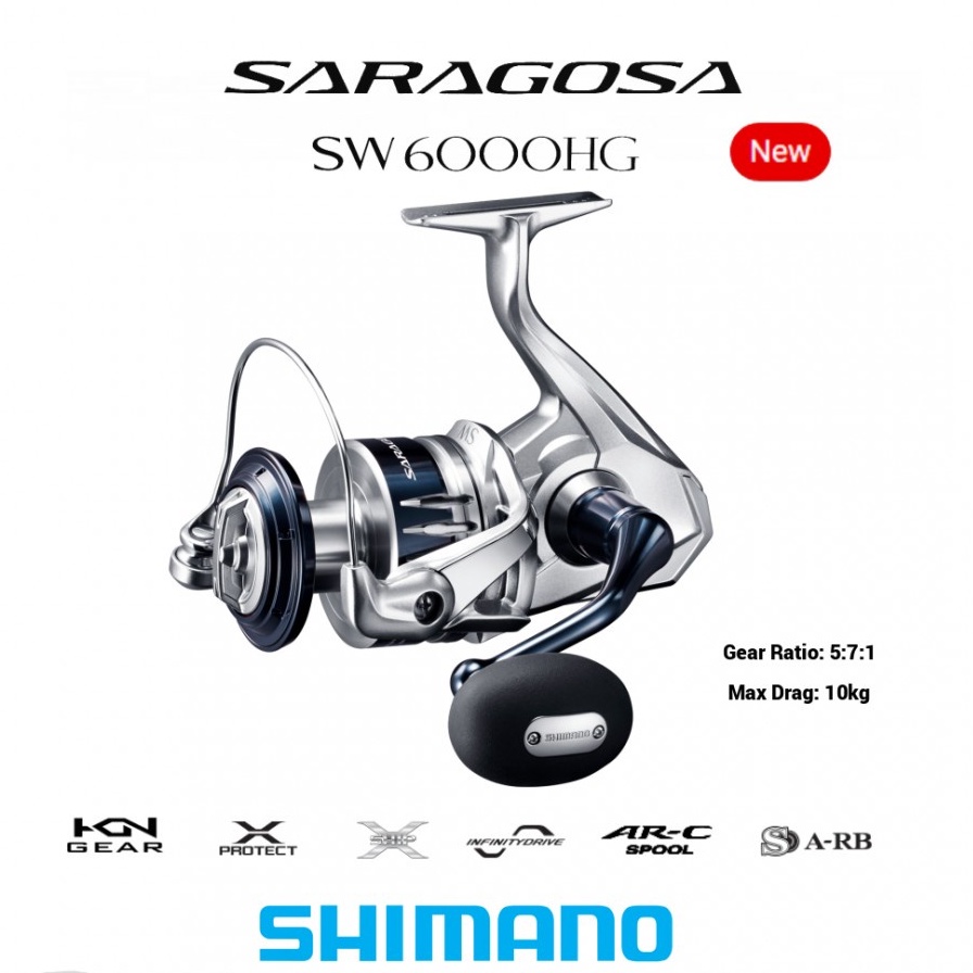 Jual SHIMANO SARAGOSA SW 5000 6000 8000 10000 14000 SERI 2020 | Shopee ...