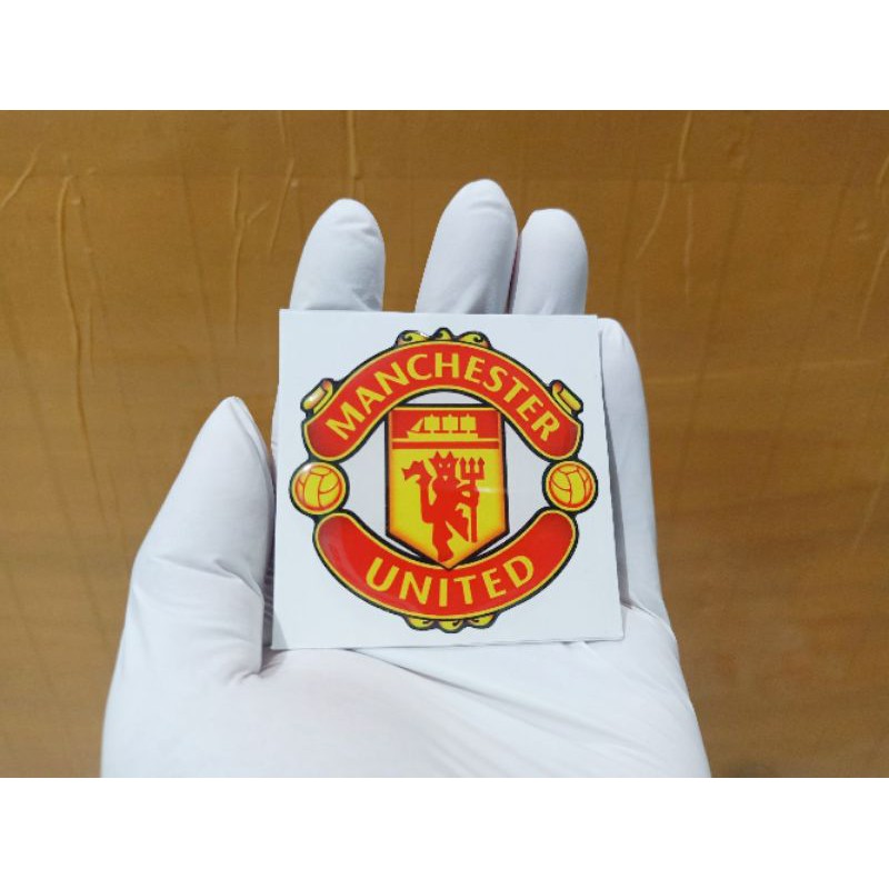 Jual Stiker timbul sticker emblem resin lentur logo Manchester United ...