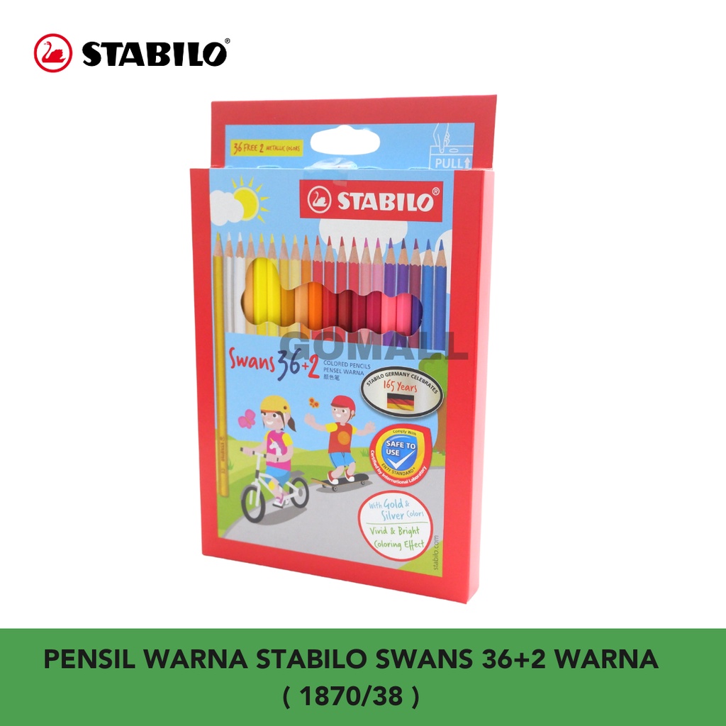 Jual Pensil Warna Stabilo Swans Colored Pencils isi 36+2 pcs | Shopee ...