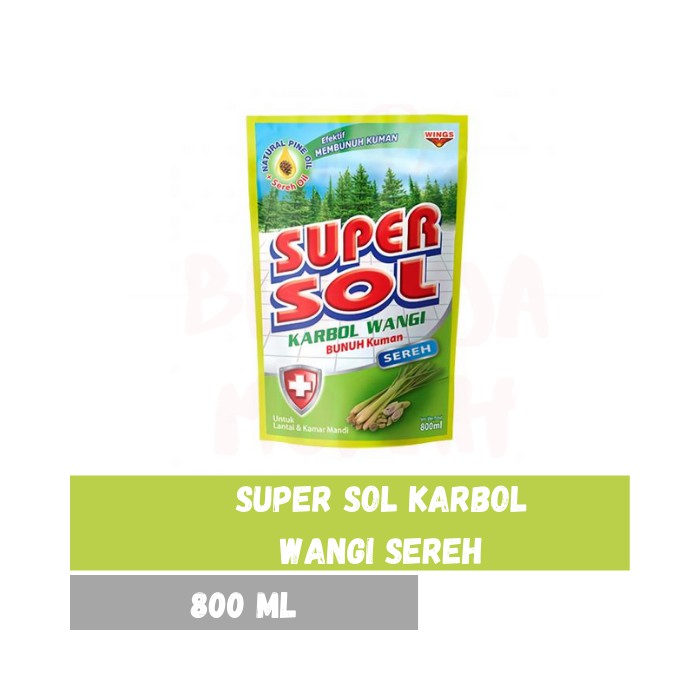 Jual Super Sol Karbol Wangi Sereh 800ml Supersol Karbol Wangi Sereh 800 ml | Shopee Indonesia