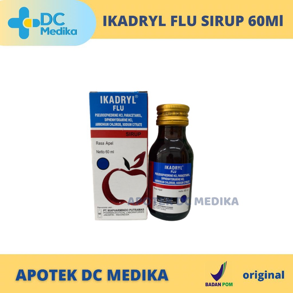 Jual IKADRYL Flu 60Ml / OBAT BATUK / SIRUP / OBAT BATUK SIRUP | Shopee ...