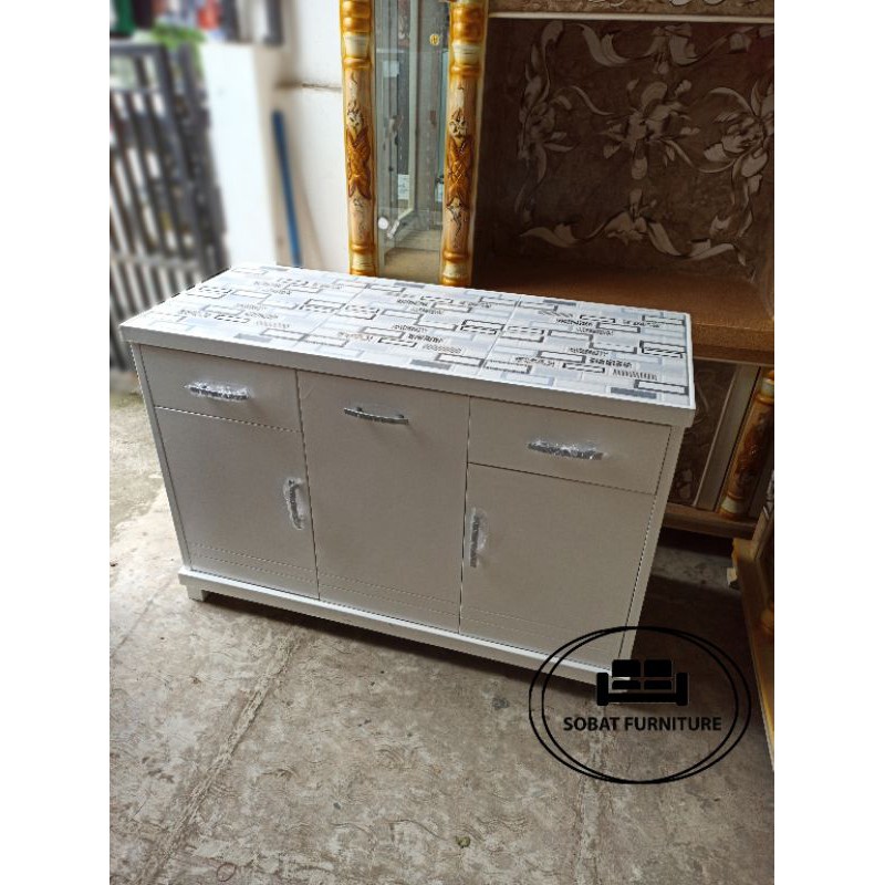 Jual Meja Dapur 3 Pintu Laci Rel Model Kitchen Set | Shopee Indonesia