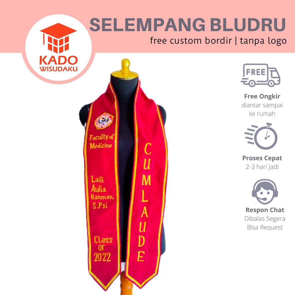 Jual Selempang Leher Bludru Kado Wisuda Cumlaude | Shopee Indonesia
