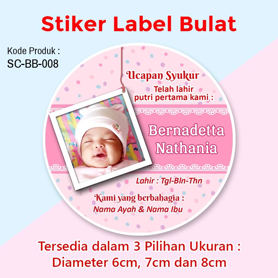 Jual STIKER LABEL KELAHIRAN ANAK AQIQAH SYUKURAN BAYI STICKER BABY ...