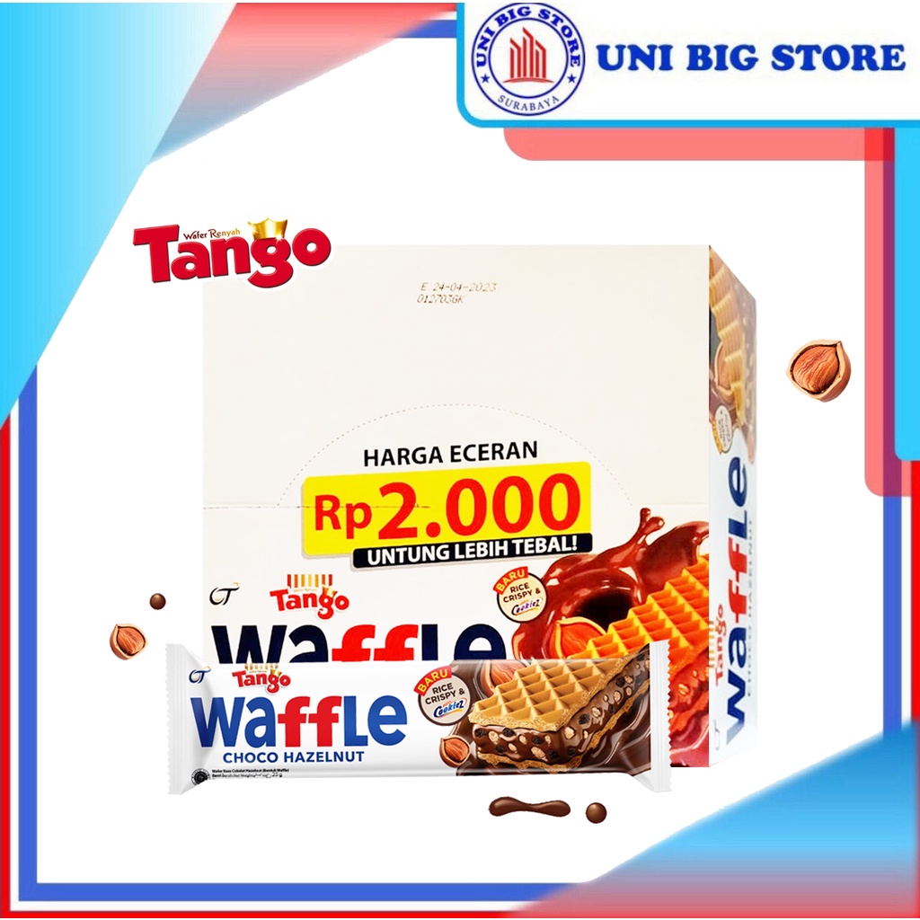 Jual Tango Waffle Choco Hazelnut 25 gr x 12 pcs BOX Wafer Coklat ...