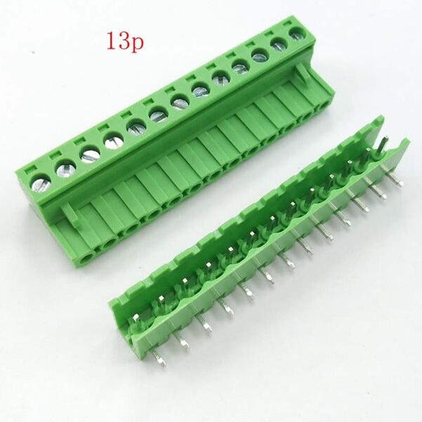 Jual 13P Plugable Terminal Block 13 Pin Right Angle 90 Connector 2EDG 5.08mm Pitch Socket Plug ...