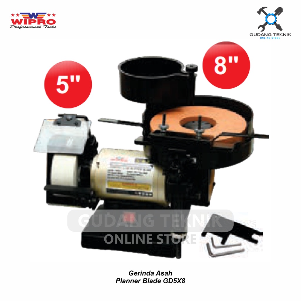 Jual Mesin Gerinda Asah 5"& 8" WIPRO GD5X8 / Planner Blade Bench ...